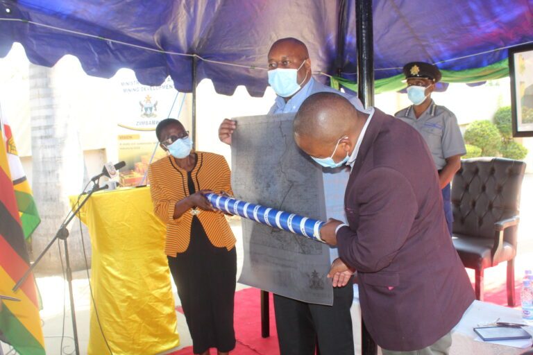 BREAKING: Chitando hands over new maps to Bindura Ministry of Mines ...